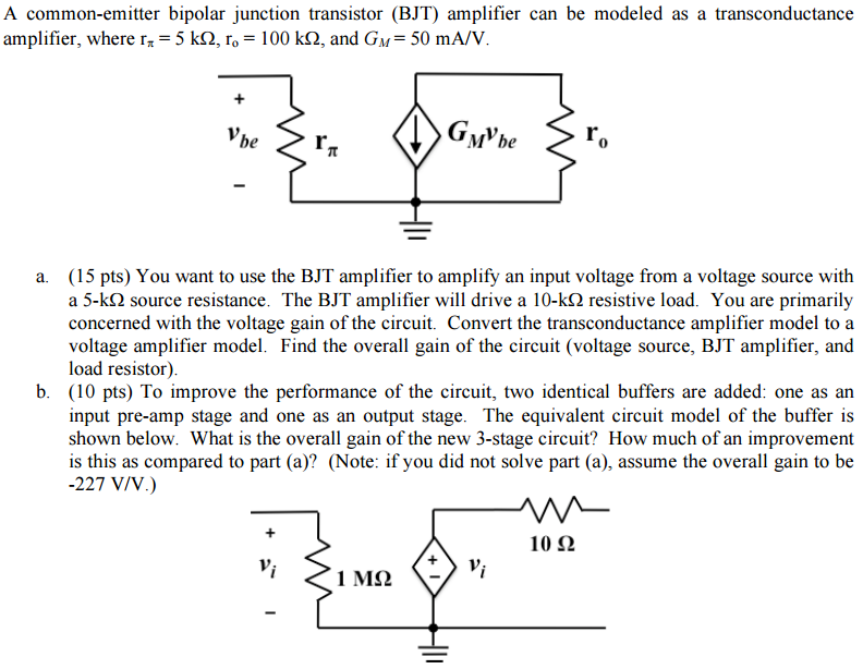 Solved A common-emitter bipolar junction transistor (BJT) | Chegg.com