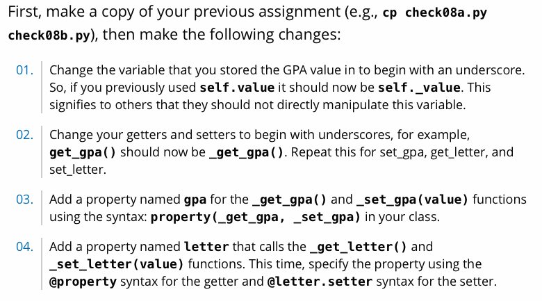 Solved First, make a copy of your previous assignment (e.g., | Chegg.com