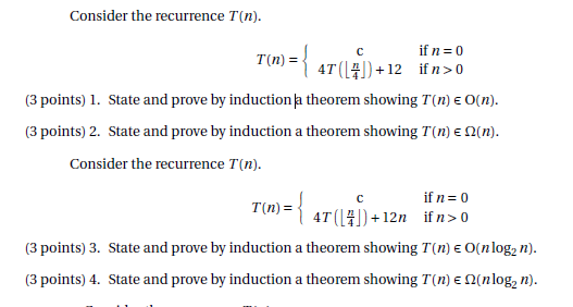 Solved Consider the recurrence T(n) If n = 0 ifn>0 T(n) = | Chegg.com Solved Consider the recurrence T(n) If n = 0 ifn>0 T(n) = | Chegg.com