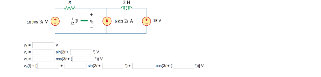 Solved Solve for vo(t) in the circuit given below using the | Chegg.com