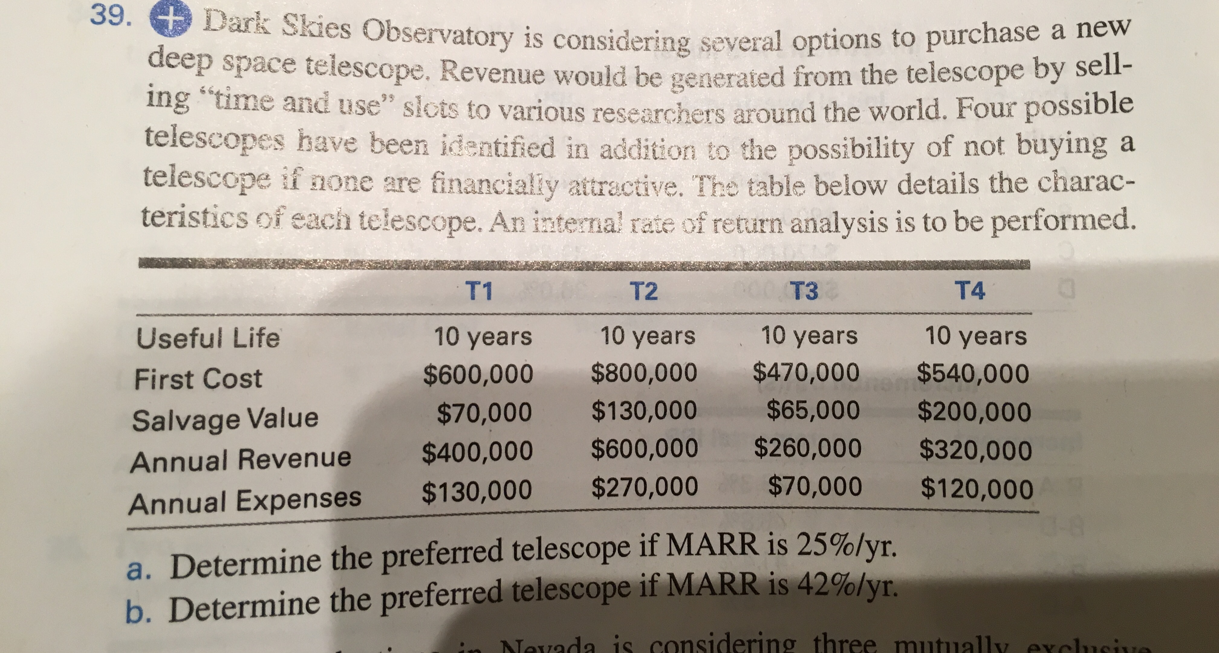Solved use incremental IRR analysis for questions 39 and 49 | Chegg.com