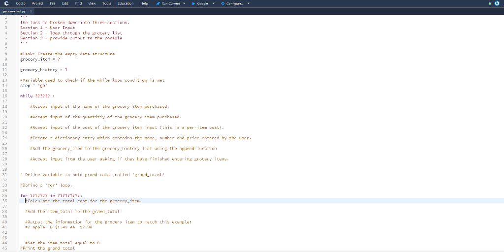 Solved C codo Project rae Edit Find View Tools Educator | Chegg.com