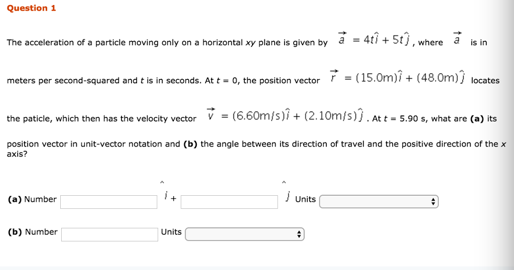 Solved The acceleration of a particle moving only on a | Chegg.com