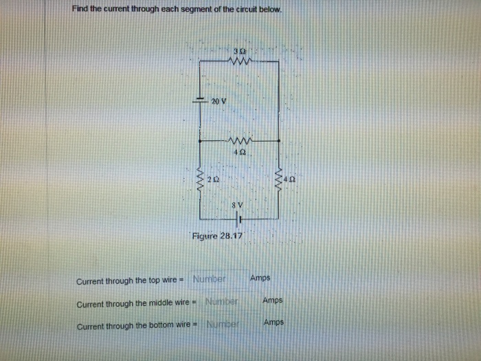 Solved Find the current through each segment of the circuit | Chegg.com