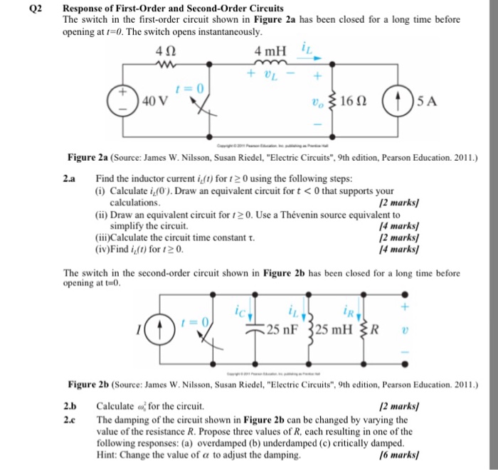 Solved: Response Of First-Order And Second-Order Circuits ... | Chegg.com