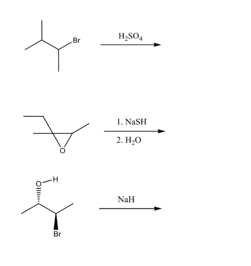Solved H2SO4 Br 1. NaSH 2. H2O NaH Br | Chegg.com