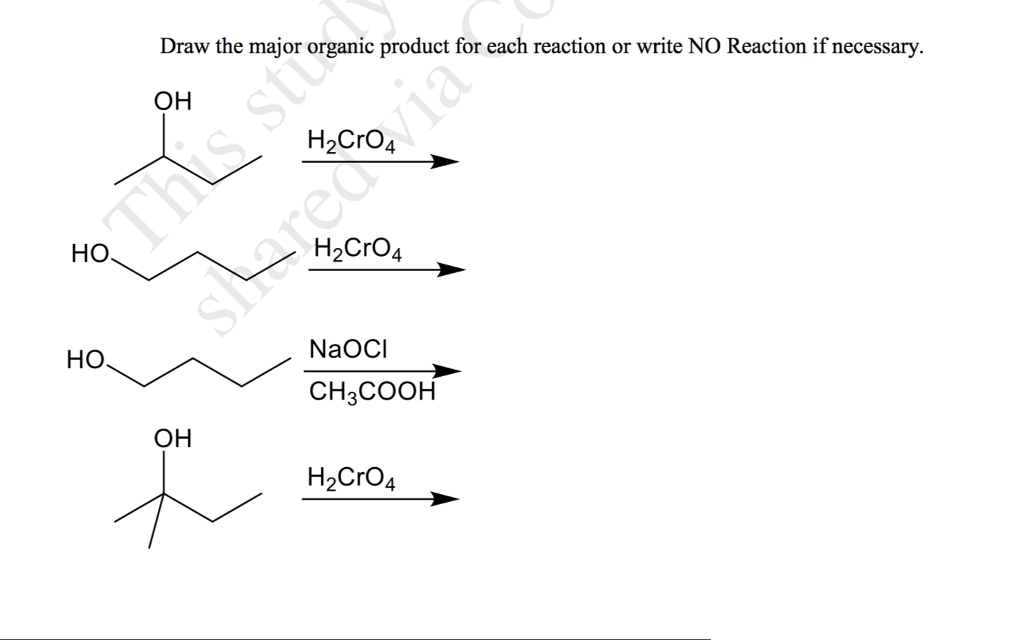 Solved Draw the major organic product for each reaction or | Chegg.com