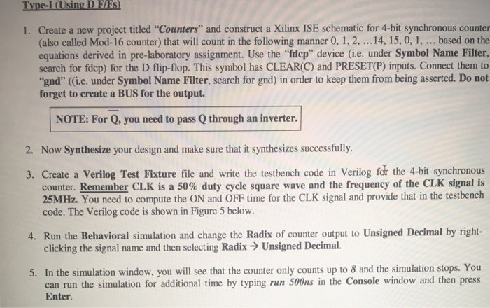 Solved Using D FFS Tyne-I 1. Create a new project titled | Chegg.com
