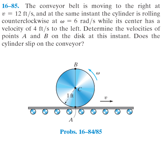 Solved The Conveyor Belt Is Moving To The Right At V 12