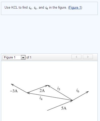 Solved Use KCL to find i4, i5 and i6 in the figure. | Chegg.com