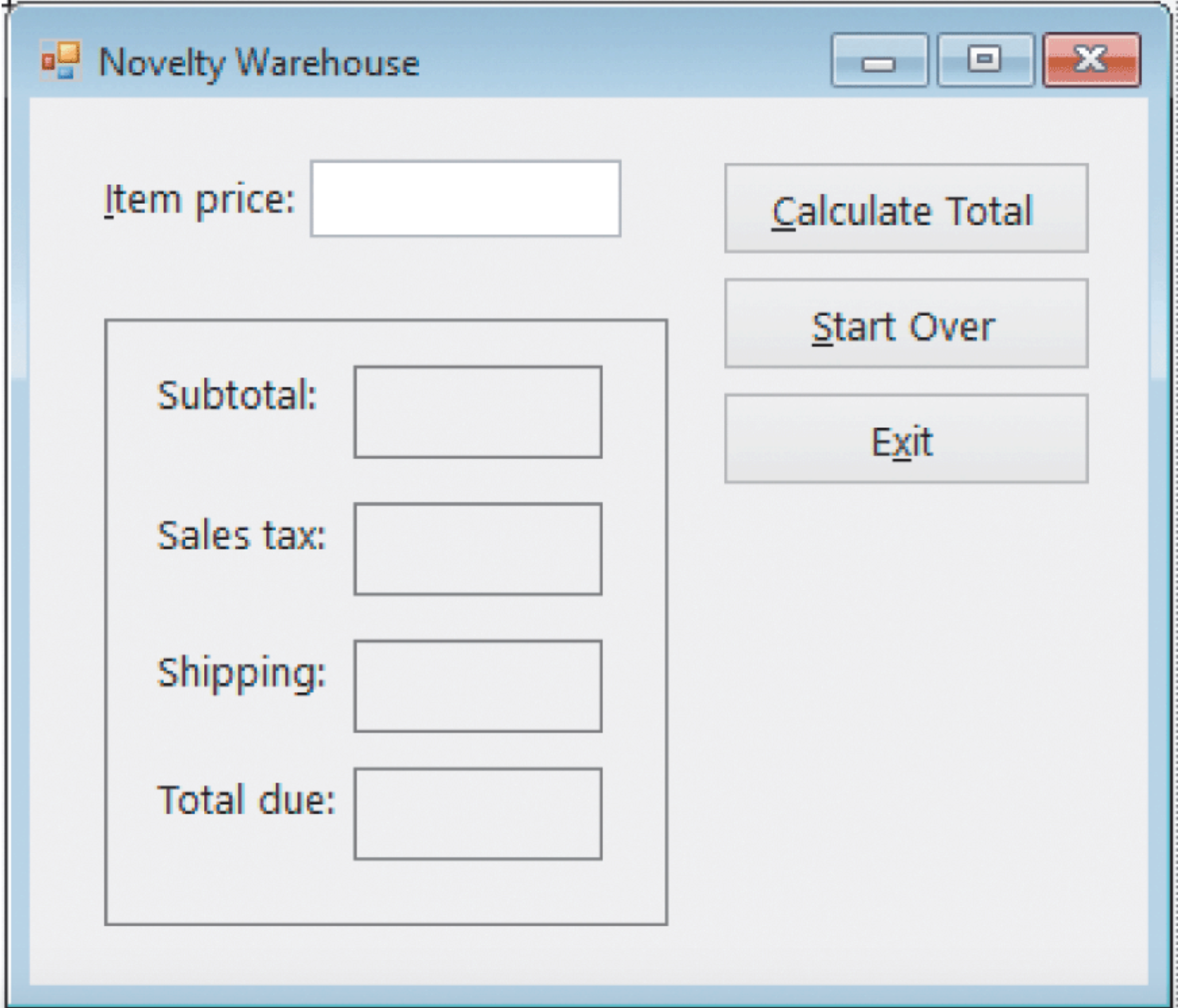 Solved Using VBA! Novelty Warehouse needs an | Chegg.com