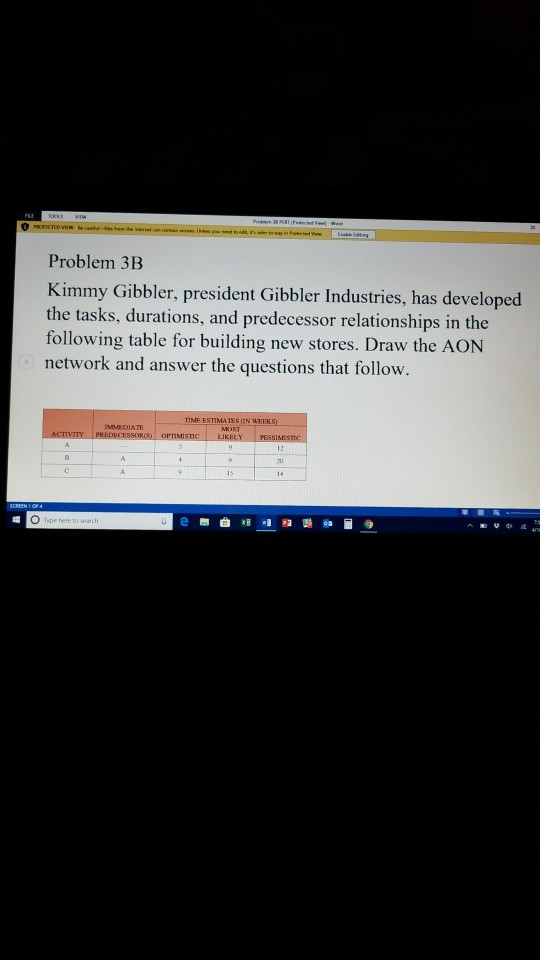 Solved Problem 3B Kimmy Gibbler, president Gibbler | Chegg.com