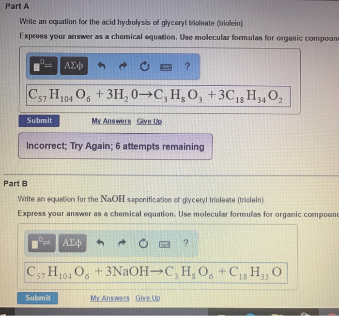 Solved A - write an equation for the acid hydrolysis of | Chegg.com