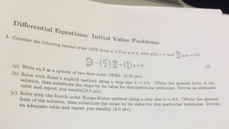Solved Differential Equations: Initial Value Problems 3. | Chegg.com