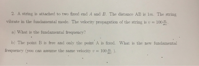 Solved A string is Attached to two fixed end A and B. The | Chegg.com