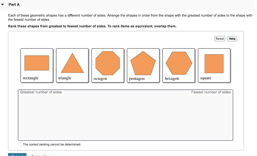 Solved Part A Each of these geometric shapes has a | Chegg.com