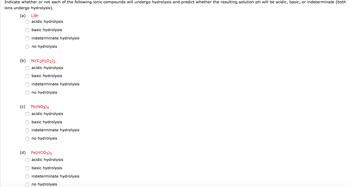 Solved Indicate whether or not each of the following ionic | Chegg.com