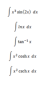Solved integral x^3 sin(2x) dx integral ln x dx integral | Chegg.com