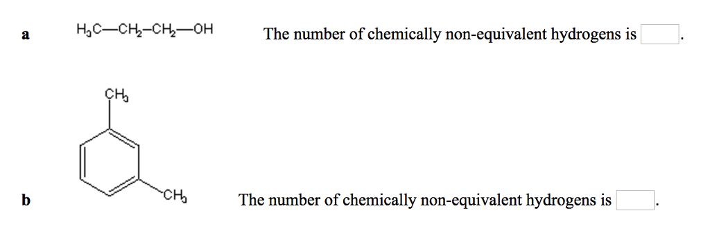 Solved CH2 The number of chemically non-equivalent hydrogens | Chegg.com