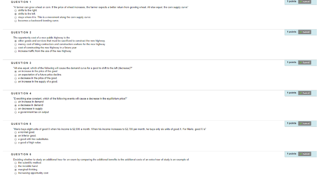 Solved Can someone please check my answers and let me know | Chegg.com