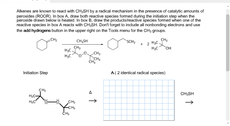 Solved Alkenes are known to react with CH3SH by a radical | Chegg.com