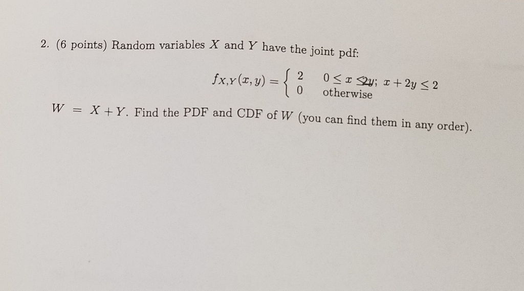 Solved Random variables X and Y have the joint pdf: f X, Y | Chegg.com
