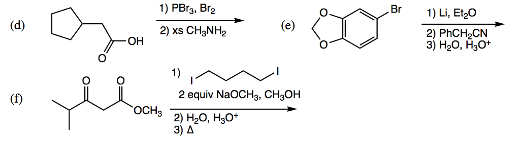 Solved For each reaction, please provide the mechanism and | Chegg.com