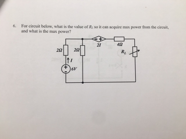 Solved For circuit below, what is the value of RL so it can | Chegg.com