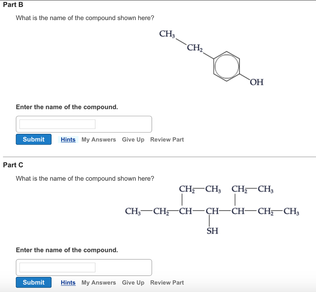 Solved: What Is The Name Of The Compound Shown Here? Enter... | Chegg.com