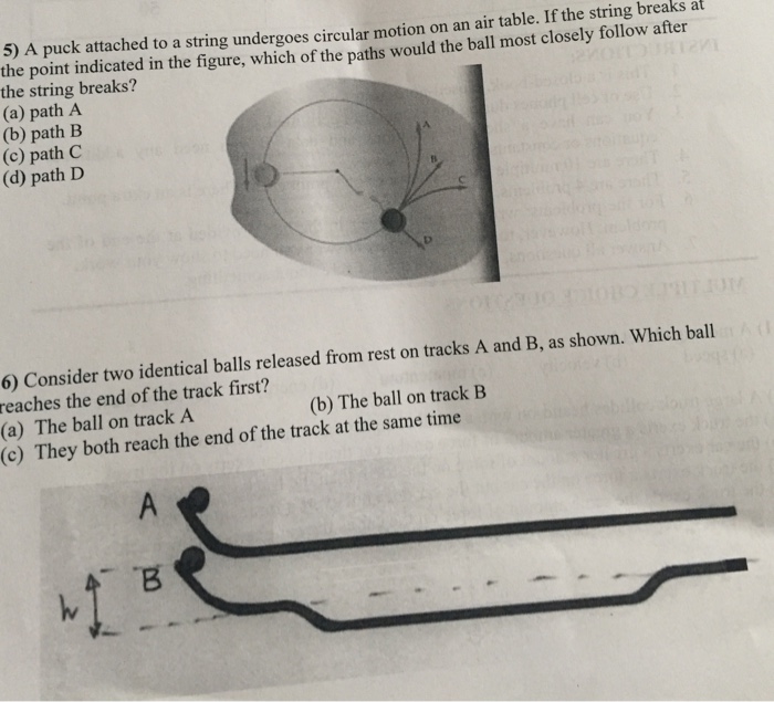 Solved A puck attached to a string undergoes circular motion | Chegg.com