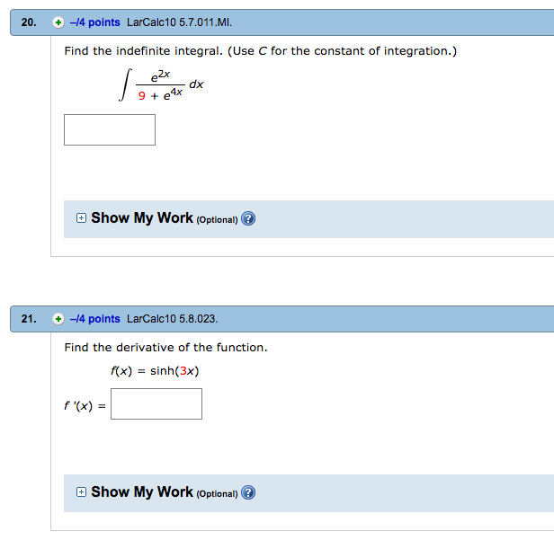 Solved Find The Indefinite Integral Use C For The Constant