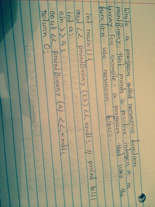 Solved Write a program called recursive function print | Chegg.com