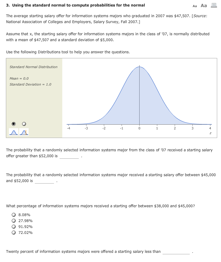 Solved 3. Using the standard normal to compute probabilities | Chegg.com