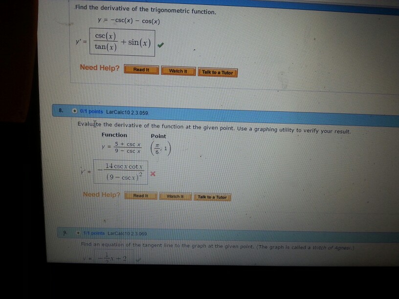 Solved Find the derivative of the trigonometric function. y | Chegg.com Solved Find the derivative of the trigonometric function. y | Chegg.com