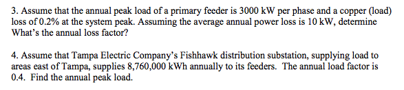 Solved I need a little help with Loss and Load Factor | Chegg.com