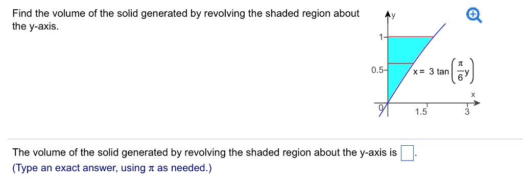 Solved Find the volume of the solid generated by revolving | Chegg.com