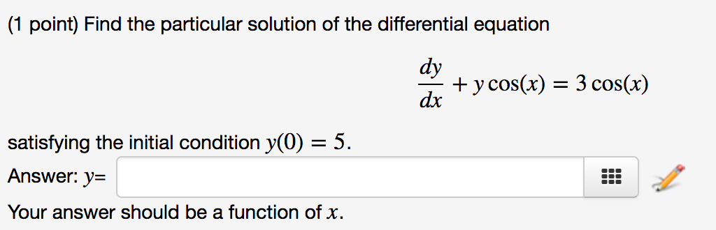 Solved Find the particular solution of the differential | Chegg.com
