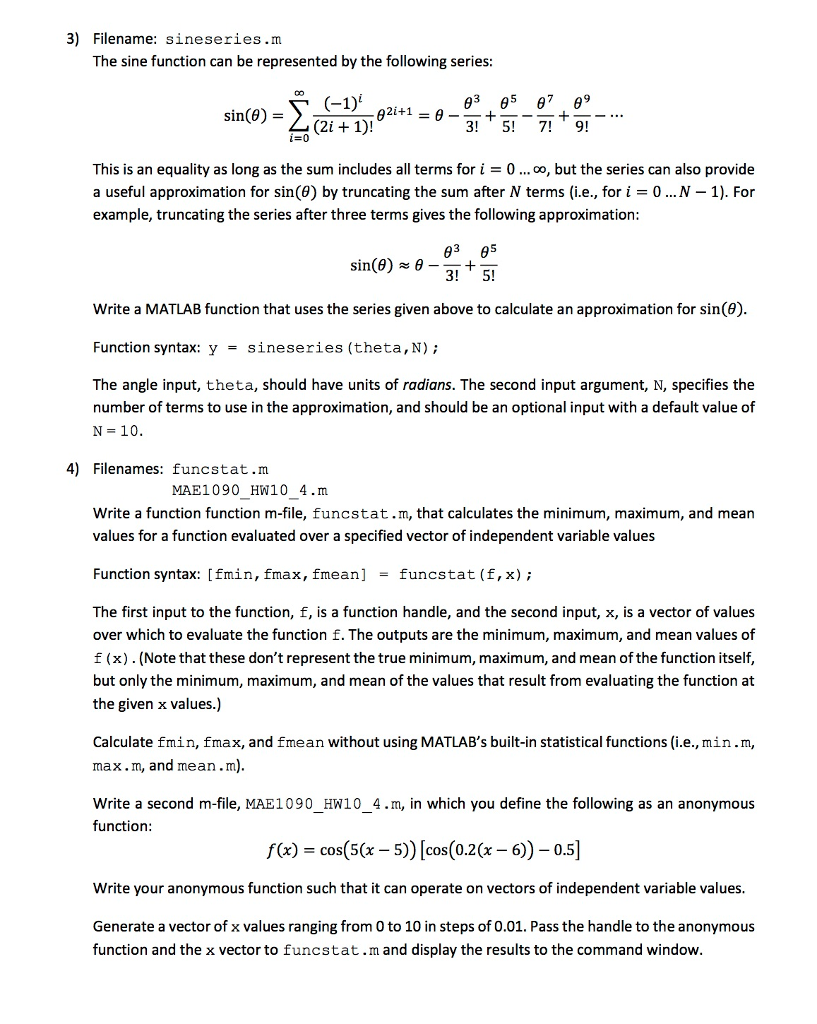 Solved For each of the problems in this homework assignment, | Chegg.com