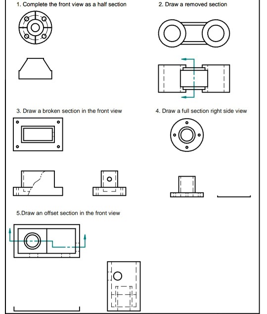 Solved nstructions: 1.Create the offset section labeled A-A | Chegg.com