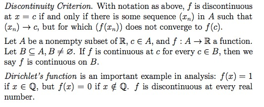 Solved Use the Discontinuity Criterion to prove that f is | Chegg.com