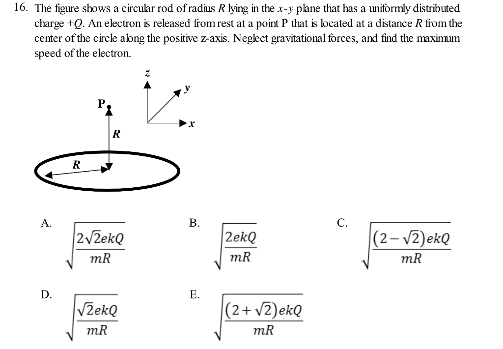 Solved The figure shows a circular rod of radius R lying in | Chegg.com
