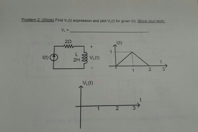 Solved Find V_L(t) expression and plot V_L(t) for given | Chegg.com