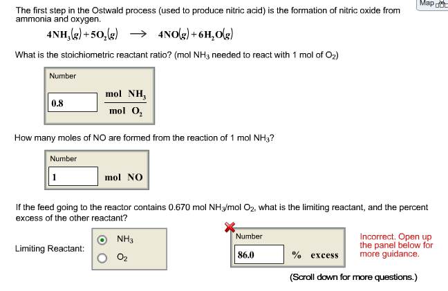 Solved Map dEt The first step in the Ostwald process (used | Chegg.com
