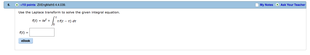 Use the Laplace transform to solve the given integral | Chegg.com
