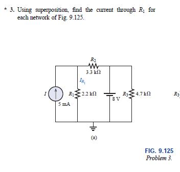 Using superposition, find the current through R1 for | Chegg.com
