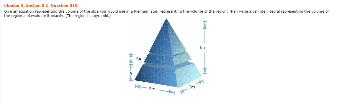 Solved The volume of the slice is ??? m^3 | Chegg.com