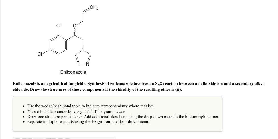 Solved CH2 CI CI Enilconazole Enilconazole is an | Chegg.com