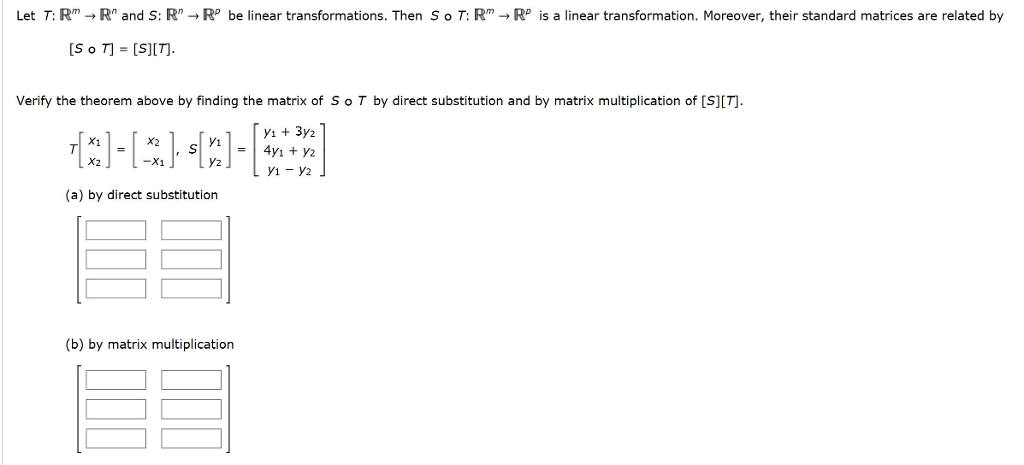 Solved Let T: Rm → Rn and S: Rn → R, be linear | Chegg.com