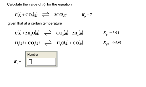 Solved Calculate the value of Kp for the equation given that | Chegg.com