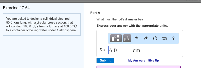 Solved You are asked to design a cylindrical steel rod 50.0 | Chegg.com